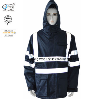 Safety Navy Blue Arc Flash Flame Retardant Jacket With Reflector ...